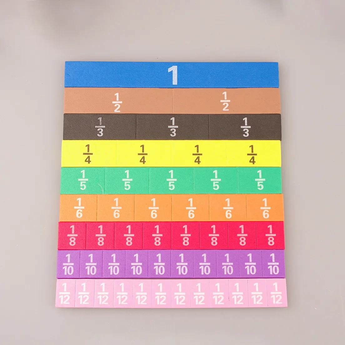 Magnetic Rainbow Fraction Tiles Set EVA Material Early Childhood ...