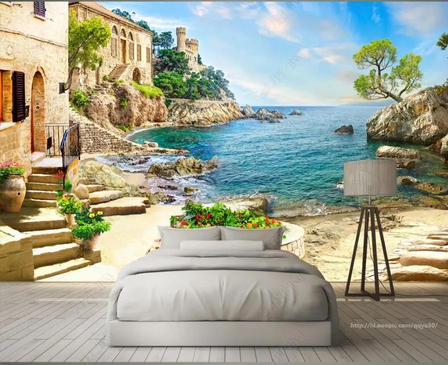 Sea View Hd Wallpapers 1080p Mural For Custom Living Room, Bedroom ...
