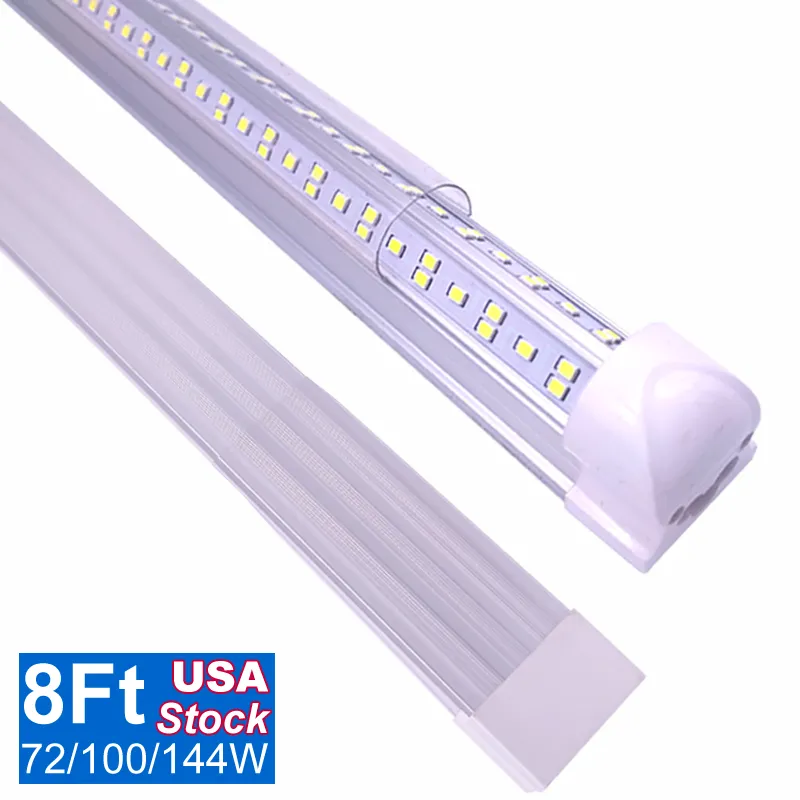 8ft V Shape Integrated T5 Led Tube 4ft Light Fixture For Garage And ...