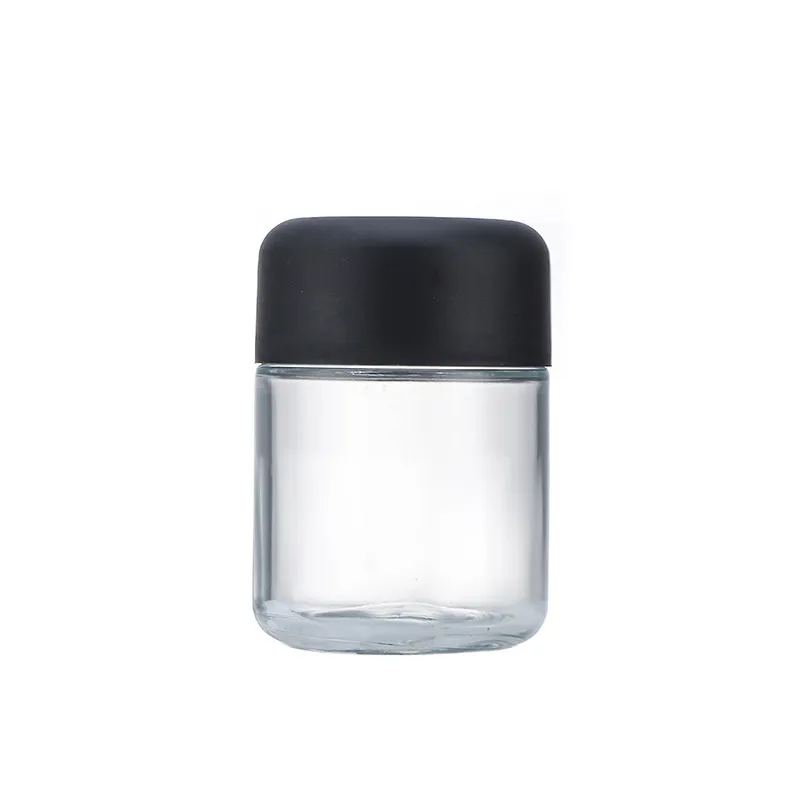 150ml/5oz Child Resistant Glass Jars - Transparent Cosmetic Containers ...