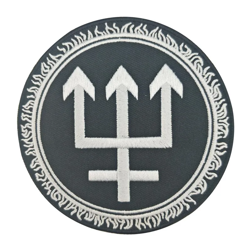 Custom Iron On Patches: Embroidered Trident Appliques For Clothing ...