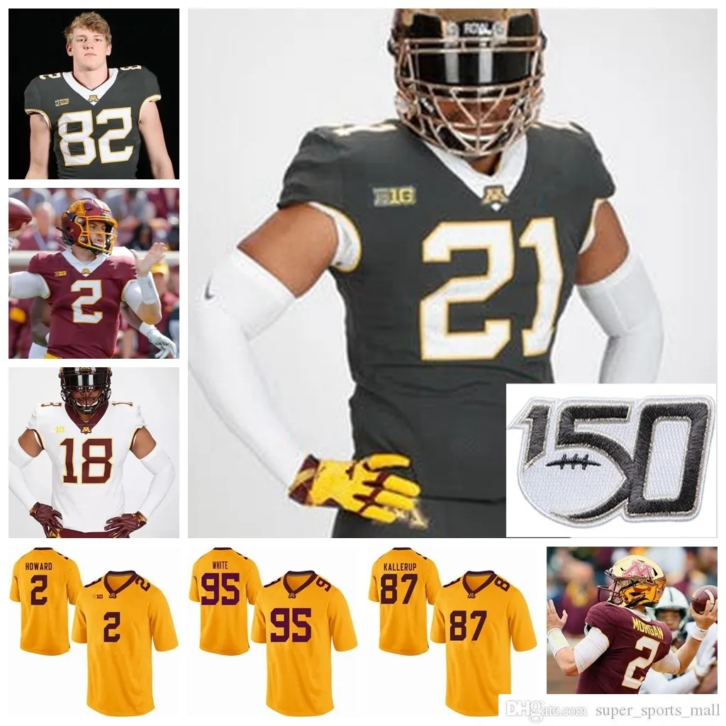 NCAA Minnesota Golden Gophers Football Jerseys Custom Stitched College ...