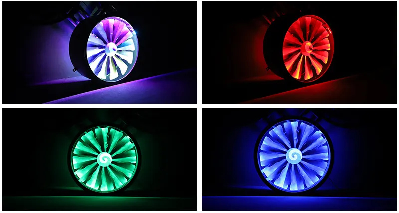 Modern Fan With Light LED Rotating Windmill Stage Light, Full Color ...