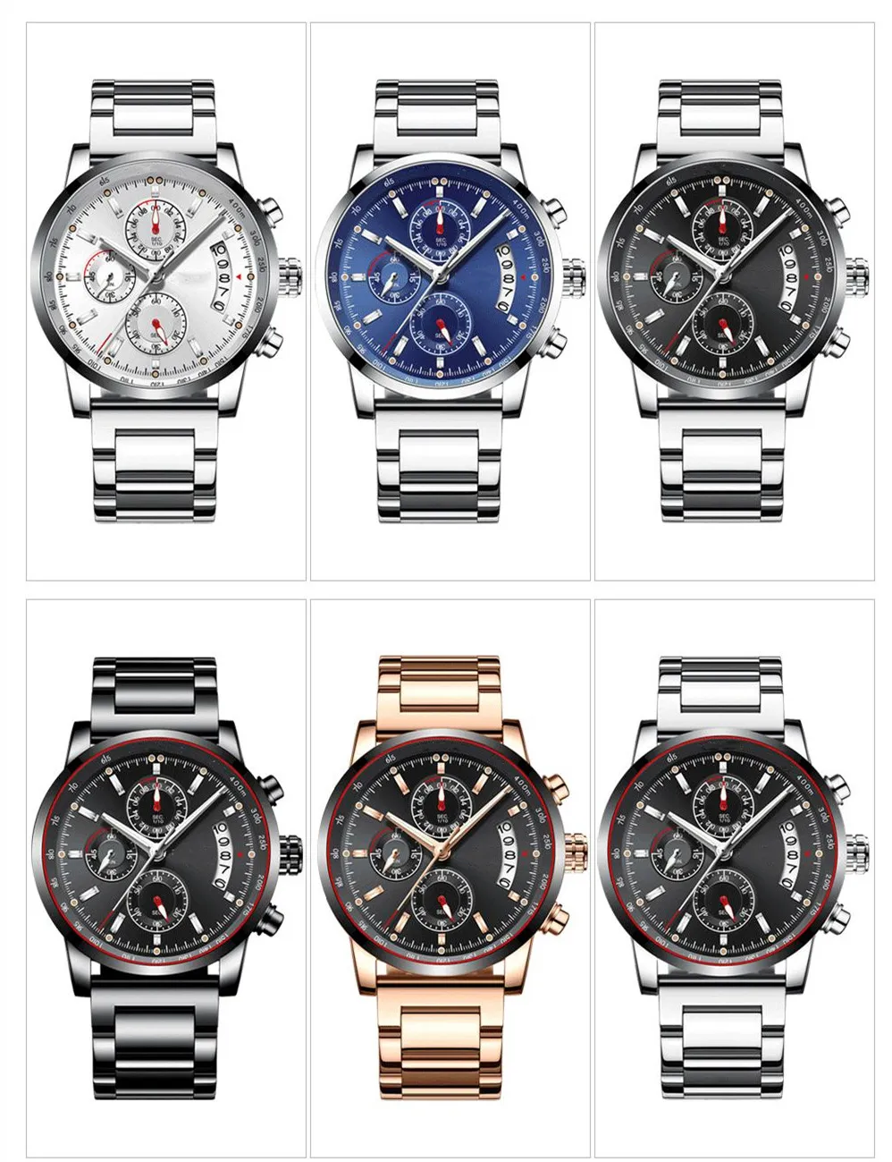 Mens Luxury Watches: Elegant Chronograph Wrist Watch for Men, Copper ...