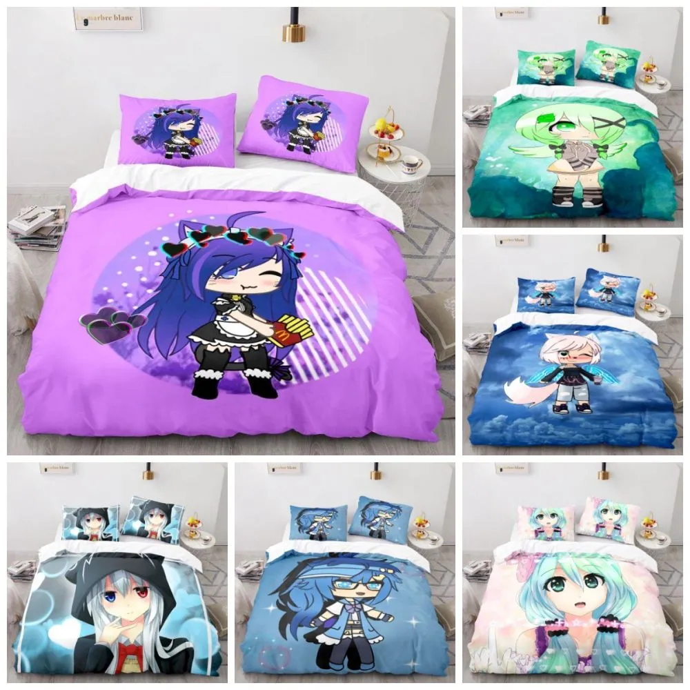 Wholesale Anime Cartoon Bedding Sets Gacha Life 3D Printing Adult Kids ...