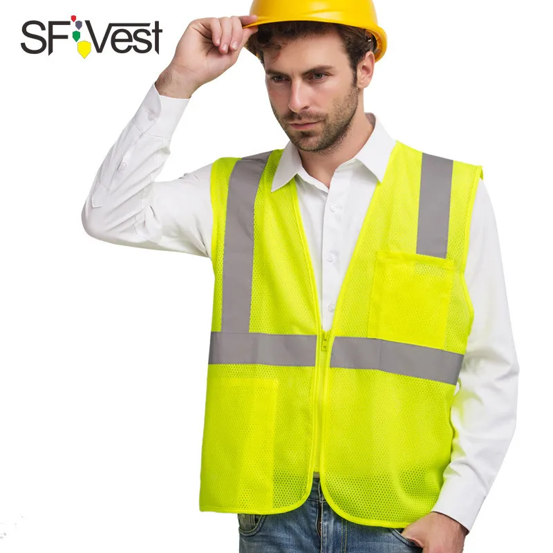High Visibility Reflective Safety Vest - Lightweight Road Work Vest ...