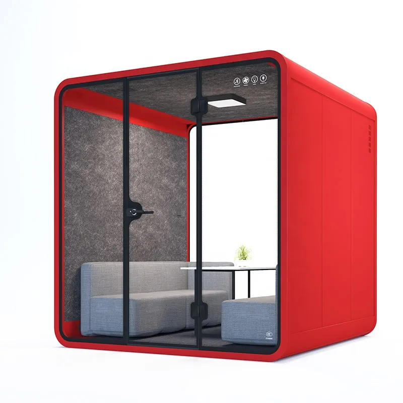 Pink Privacy Phone Booth - Soundproof Recording Pod, Vocal Isolation ...