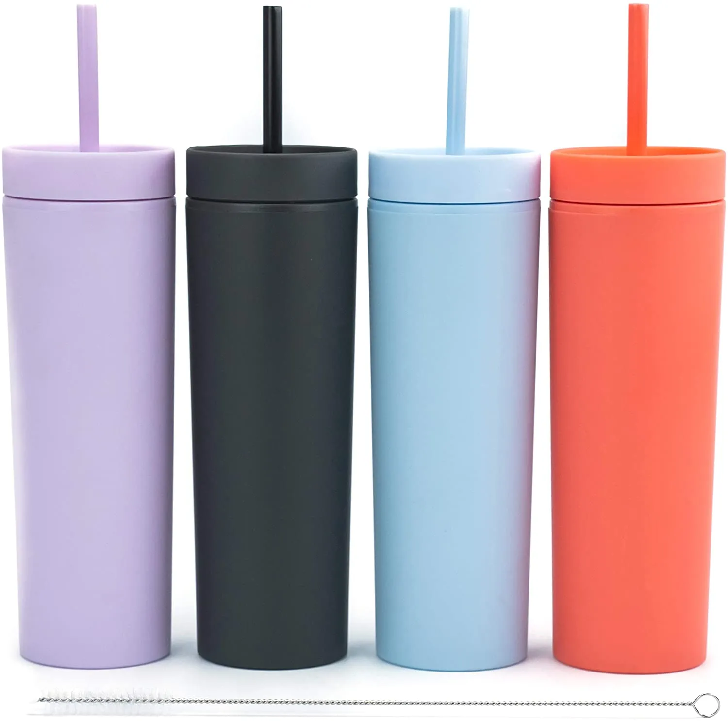 In Stock 16oz Acrylic Mugs Tumblers With Free Straws Lid Matte Colors ...
