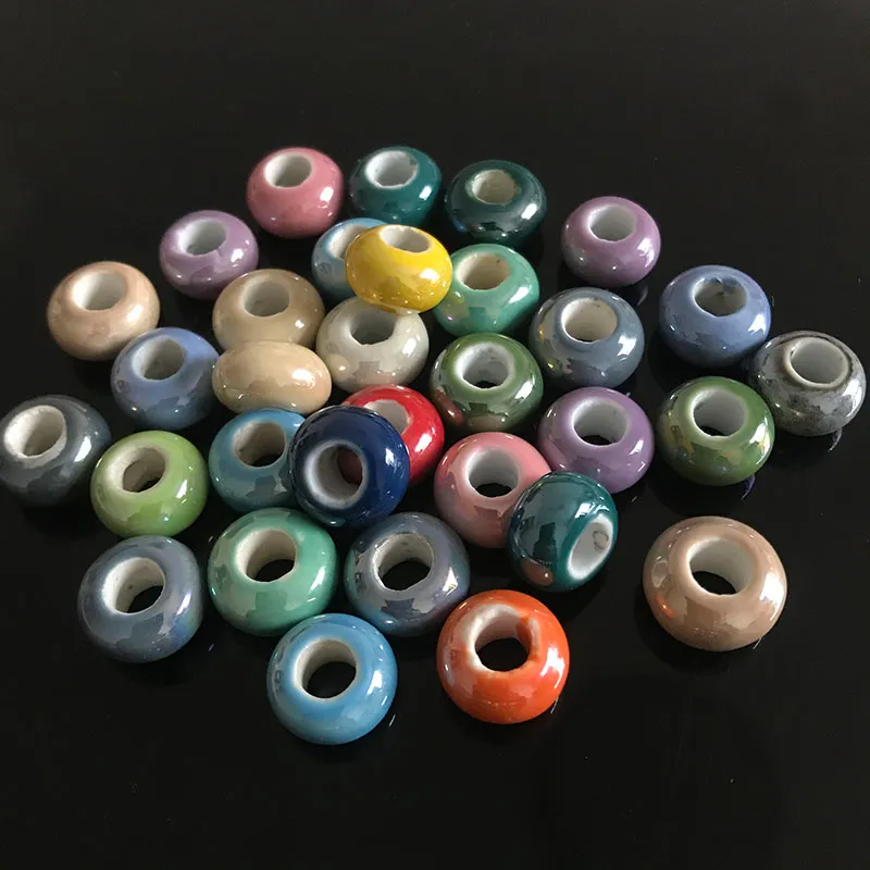 Big Hole Glass Charm Beads Silver Plated European... From ...