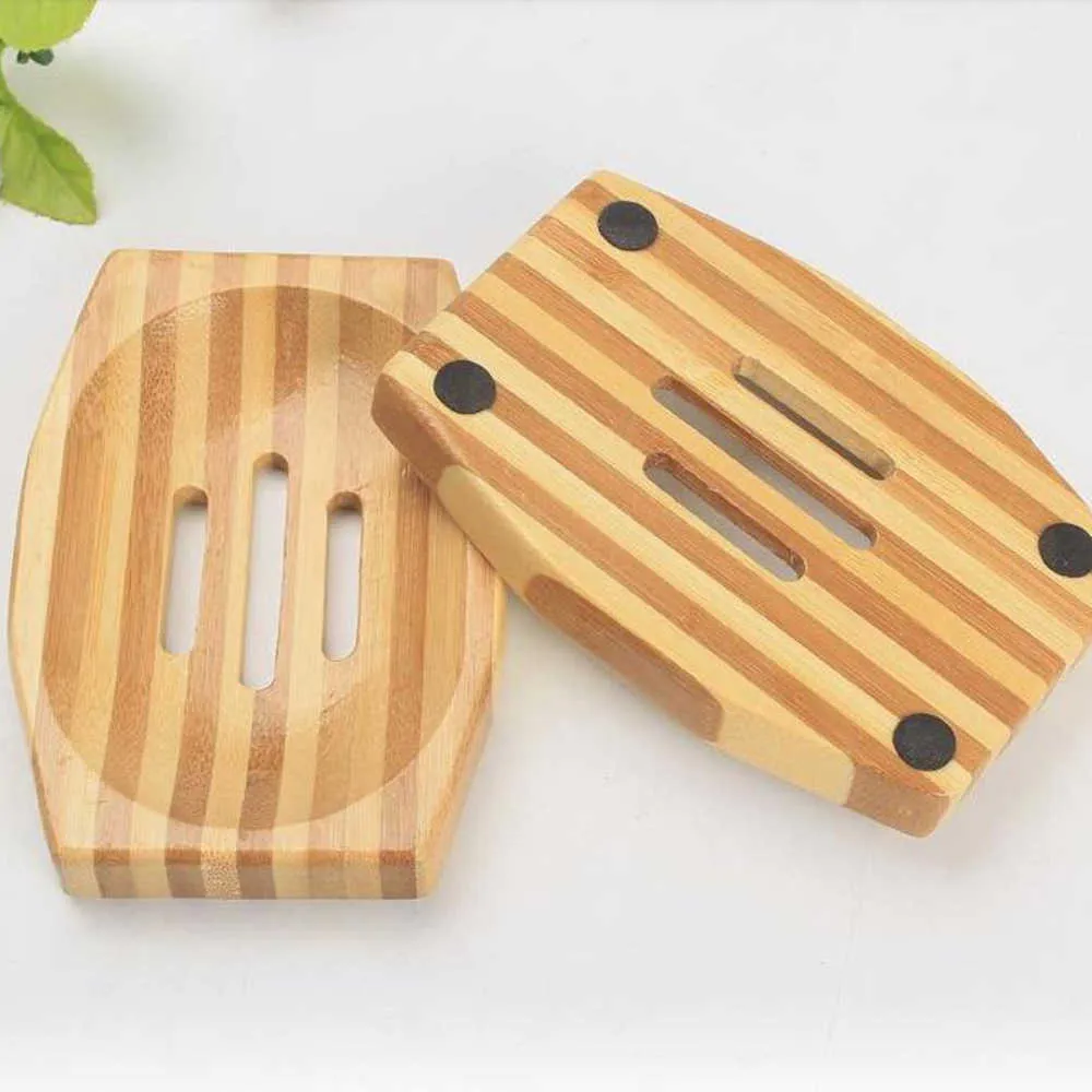 Natural Bamboo Soap Dish: Creative Japanese Style Striped Soap Holder ...