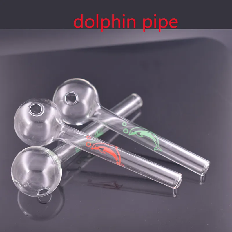 Wholesale Dolphin 4inch Pyrex Glass Oil Burner Pipe Mini Smoking Hand ...