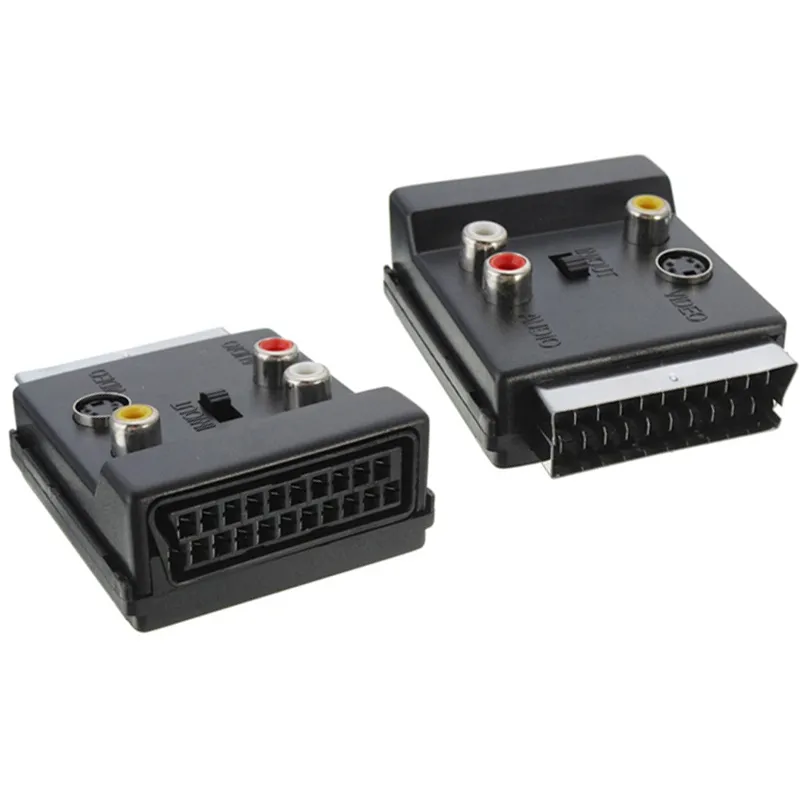 Switchable SCART Adapter Plug To Socket Male To Female With S Video ...
