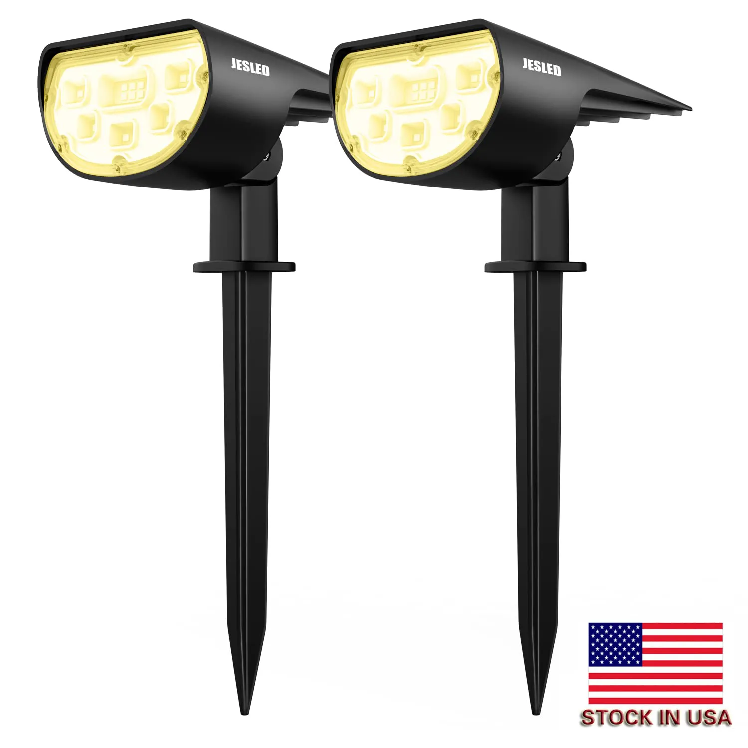 Solar Spotlights Outdoor: Waterproof IP67 Cold White LEDs For Yard ...