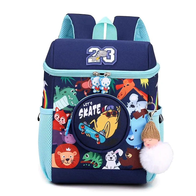 Childrens Book Bags Kids Cartoon Cute Lion Backpack Animal Kindergarten ...