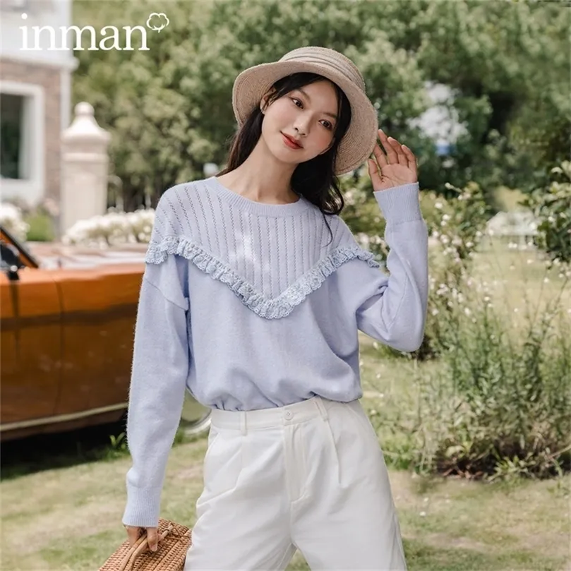 Romantic Ruffled Pullover Sweater - Soft Knit, Morandi Colors, Fall ...