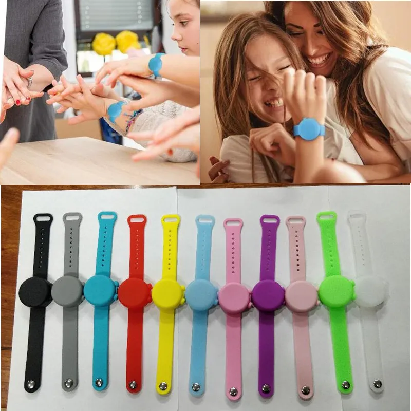 DHgate.com:Portable Refillable Silicone Wristbands Hand Sanitizer ...