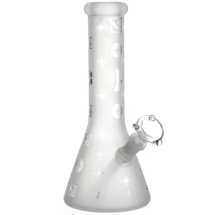 7 Inches Sandblast Hookah Beaker Bade Bong With Multi Slitted ...