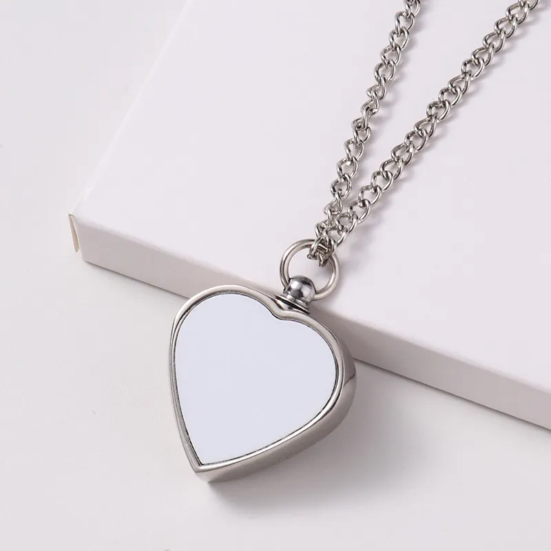 Sublimation Blank Photo Heart Urn Necklace For Ashes... From Hot Wind ...