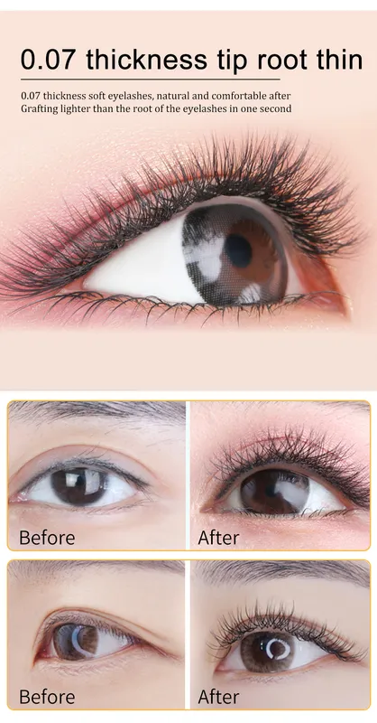 3D Mink Lashes Y Shape Eyelash Extensions: Synthetic Mink, C Curl ...