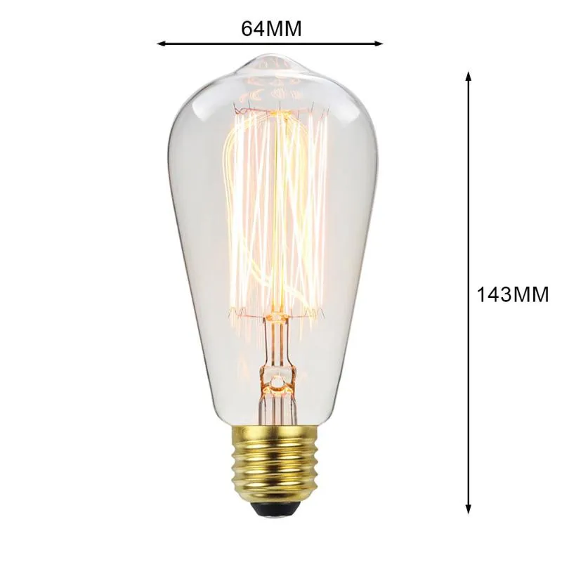 Vintage Edison Filament Smart Edison Bulb E27/E26, 110V/220V, 40W/60W ...