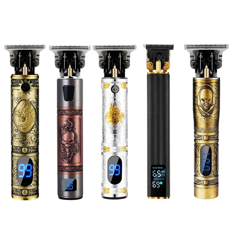 T9 Tondeuse À Cheveux Machine Tondeuse Électrique USB Batterie Rechargeable Hommes Rasoir ...