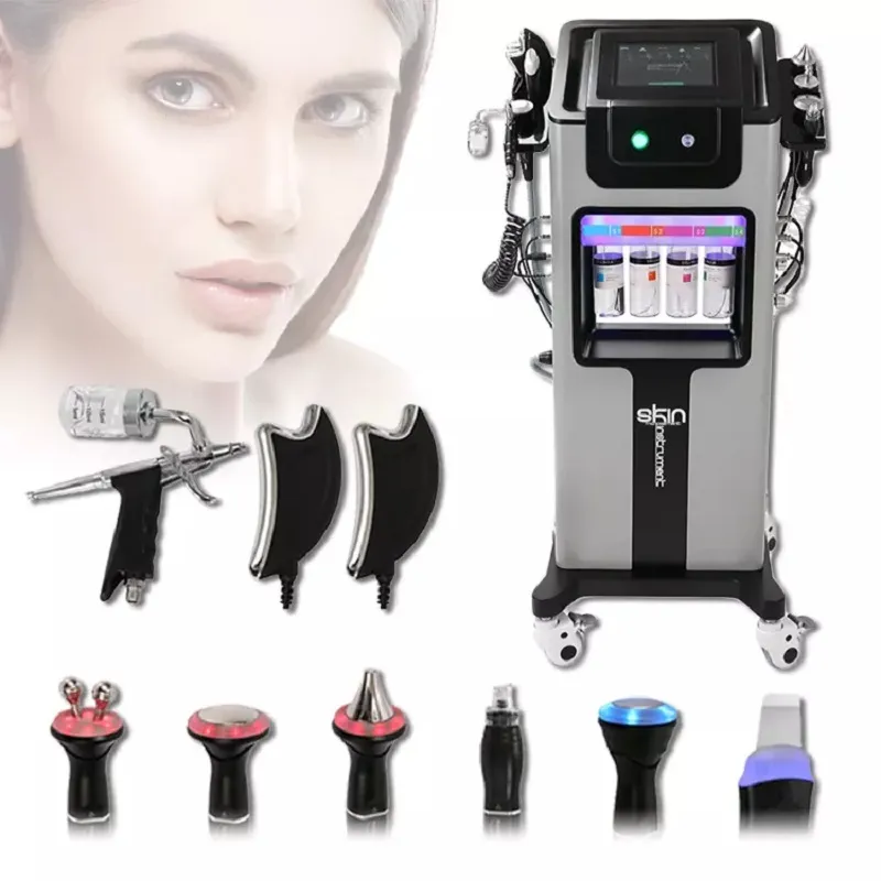 Oxygen Jet Aqua Peel Hydra Beauty Skin Peel Ultrasonic Machine 8 In 1 ...