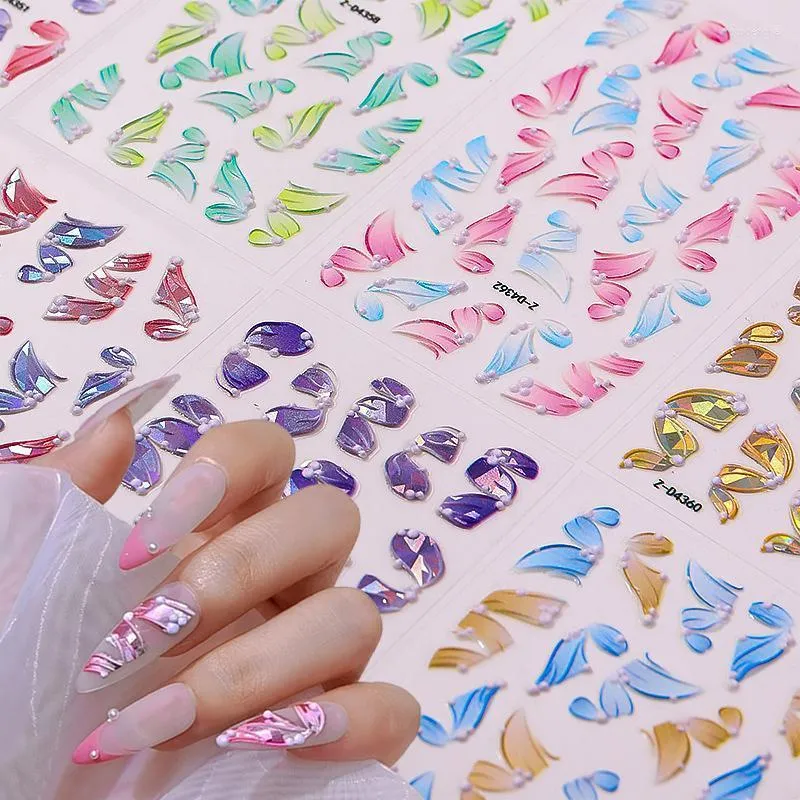 5D Nail Art Stickers & Decals - Holographic Ribbon, Bowknot, Butterfly ...