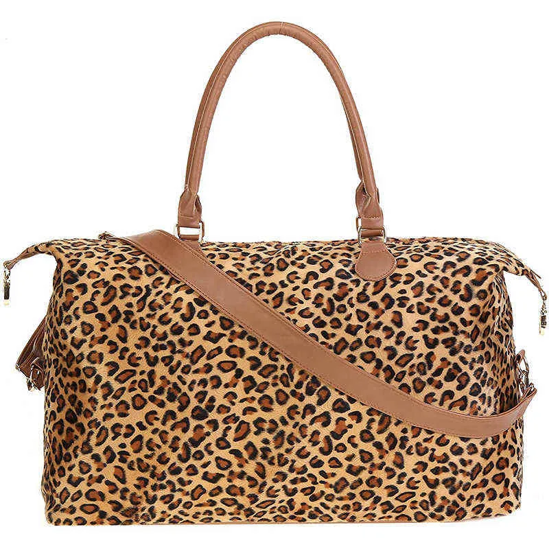 Leopard Weekender Bag for Women, Large Cheetah Tote Travel Duffle Bag ...
