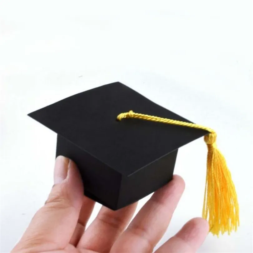 Graduation Cap Favor Boxes - 25/Candy Gift Packaging for Graduation ...