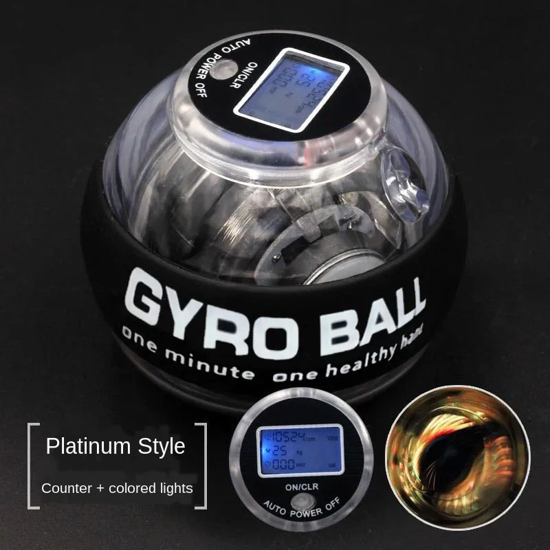 Gyro Powerball With Clicker Counter Arm And Hand Muscle Force Trainer ...