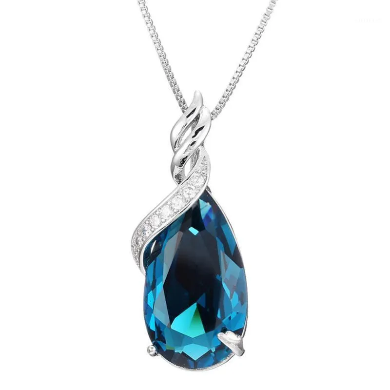 Sapphire Gemstone Locket Necklace: Elegant Blue Crystal Pendant, 18k ...