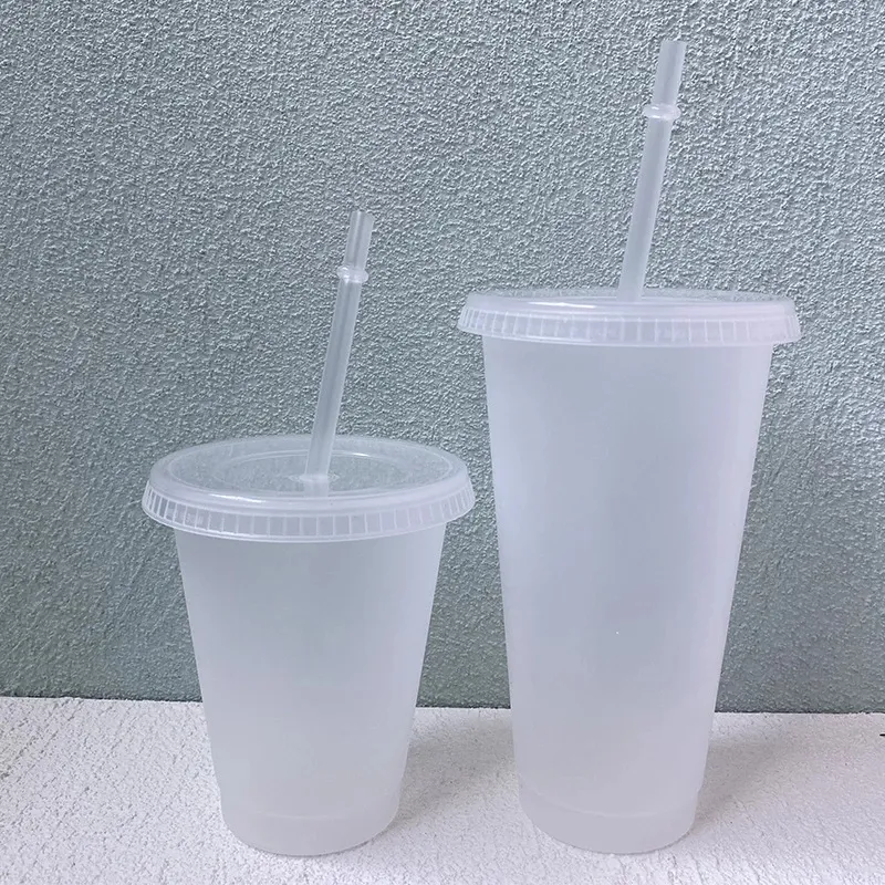 Reusable 24oz Clear Plastic Plastic Tumblers With Lids With Lid And ...