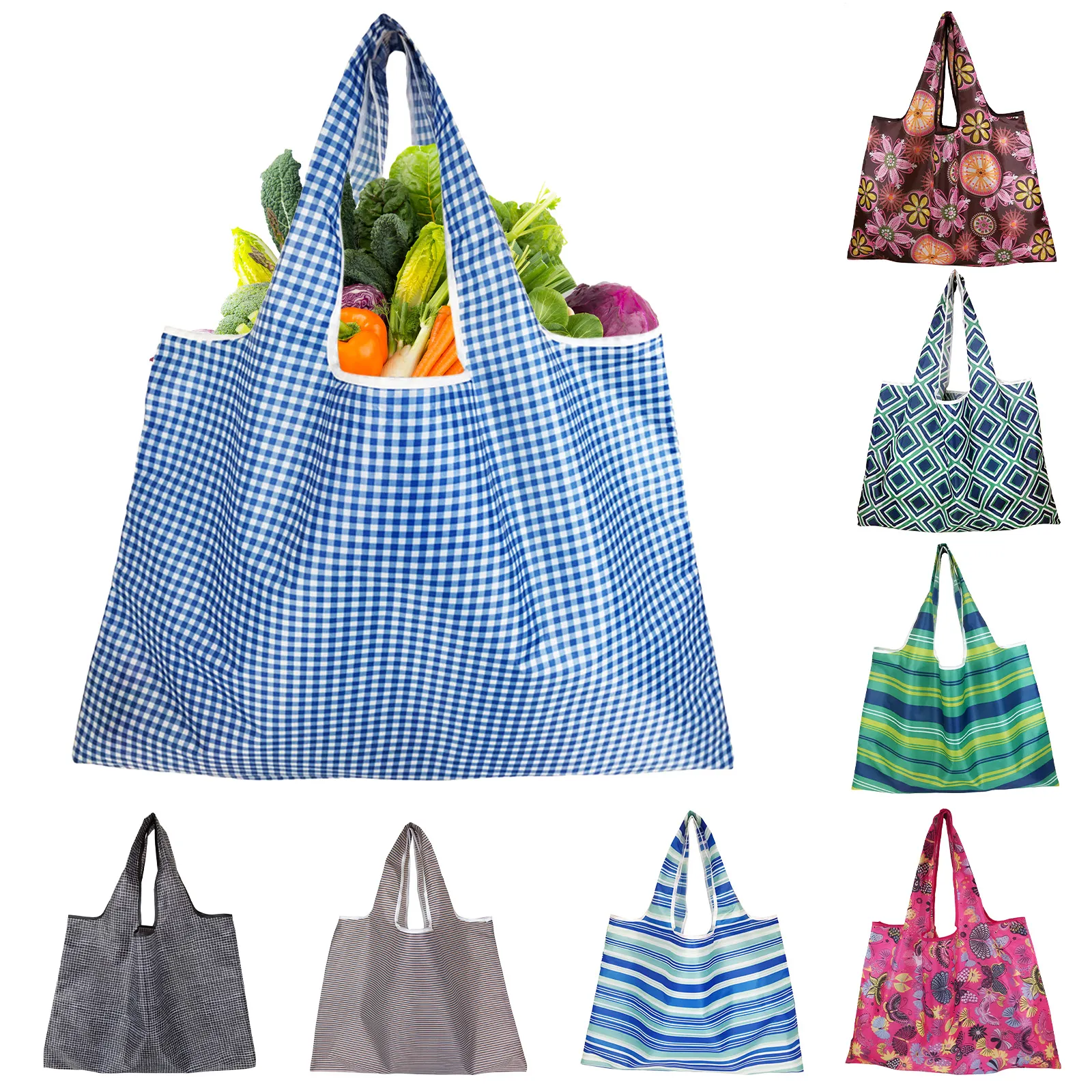 Reusable Foldable Shopping Bags Wholesale High Quality Large Size Tote Bag Eco Bags Waterproof T ...