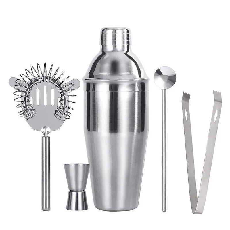 Professional Cocktail Shaker Set: Stainless Steel Bartender Kit - 550ml ...