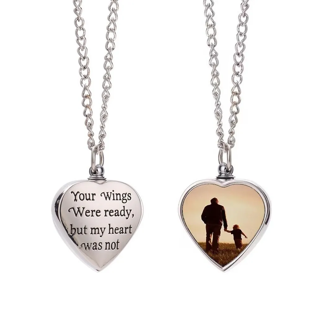 Sublimation Blank Photo Heart Urn Necklace For Ashes... From ...