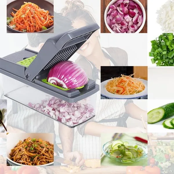 12 In 1 Spinach Vegetable Chopper Mandolin For Home Kitchen ...