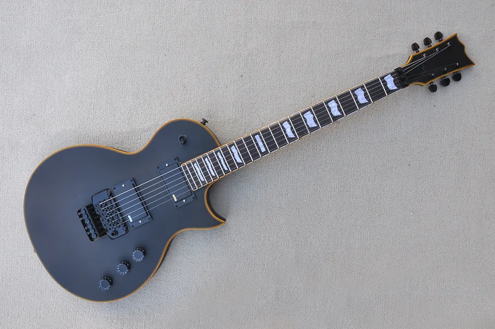 Factory Custom Matte Black Electric Guitar with Rosewood Fingerboard ...