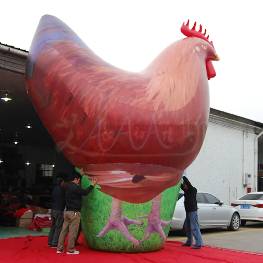 Giant Inflatable Chicken Decoration - 4m Lifelike Rooster Model for ...