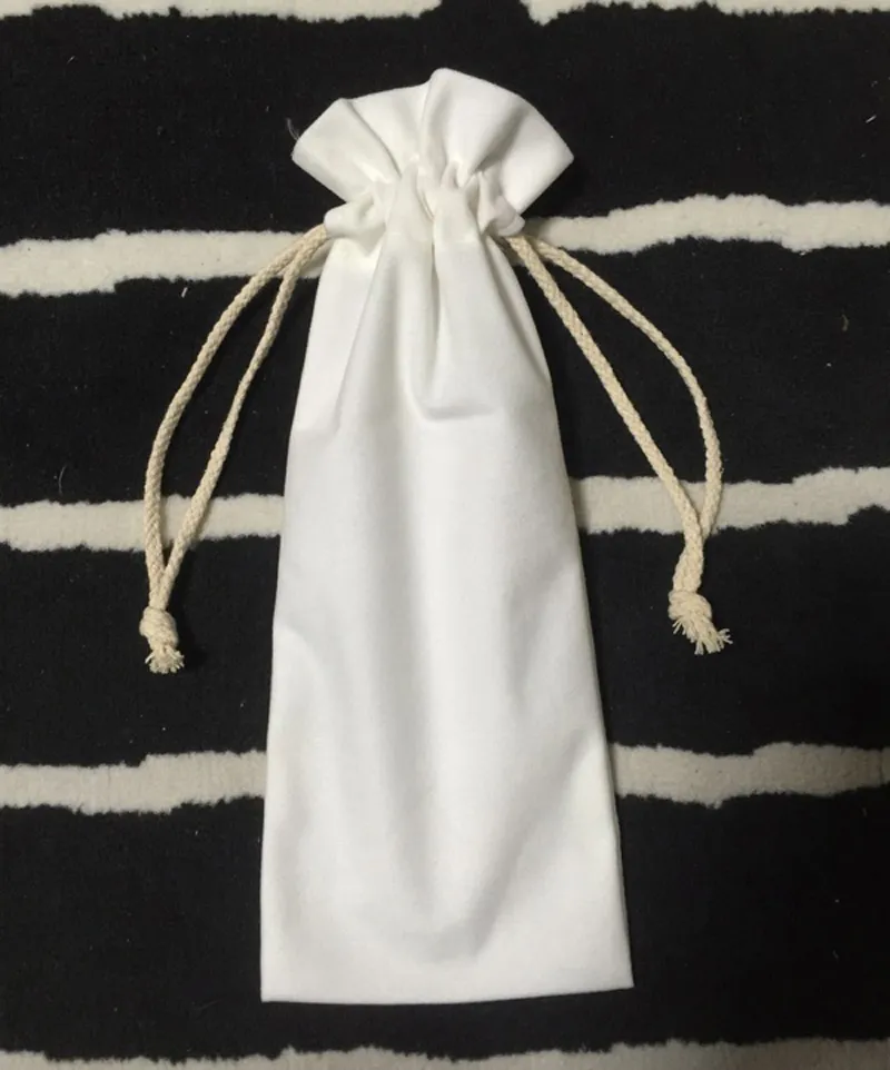 Premium Flannel Drawstring Bags - DIY Sublimation White Gift Sacks ...