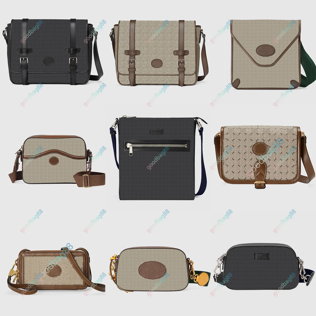 Designer Messenger Bag Briefcase Unisex Canvas Genuine Leather ...