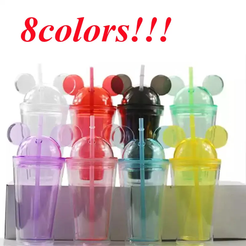 !! Mouse Ear Tumbler 15oz Acrylic Silicone Tumblers Plastic Drink Cup ...