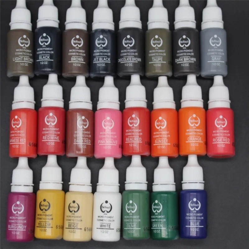 Micro Pigment Set For Organic Permanent Makeup Pigments 1/2OZ PRO ...