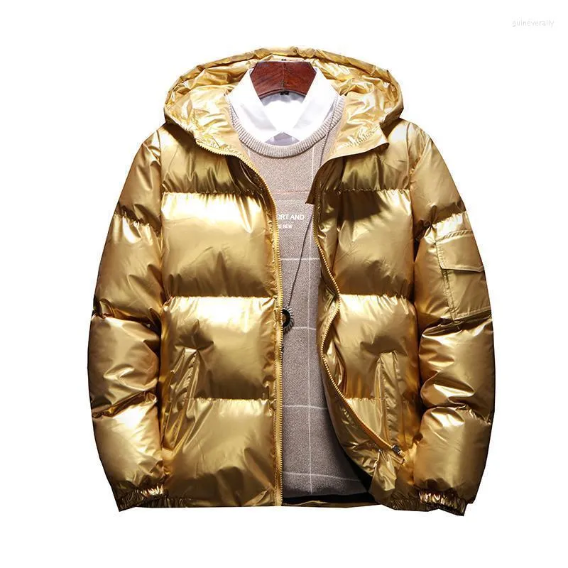 DHgate.com:Oversize Bright Gold Silver Down Jackets: Mens Thicken Warm ...