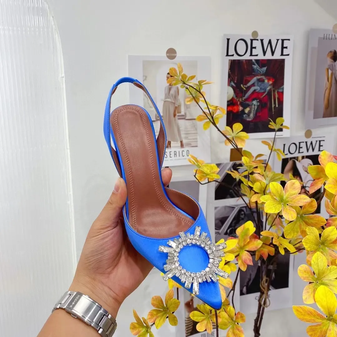 Crystal Embellished Buckle Strap Pumps: Womens Luxury Designer Dress ...