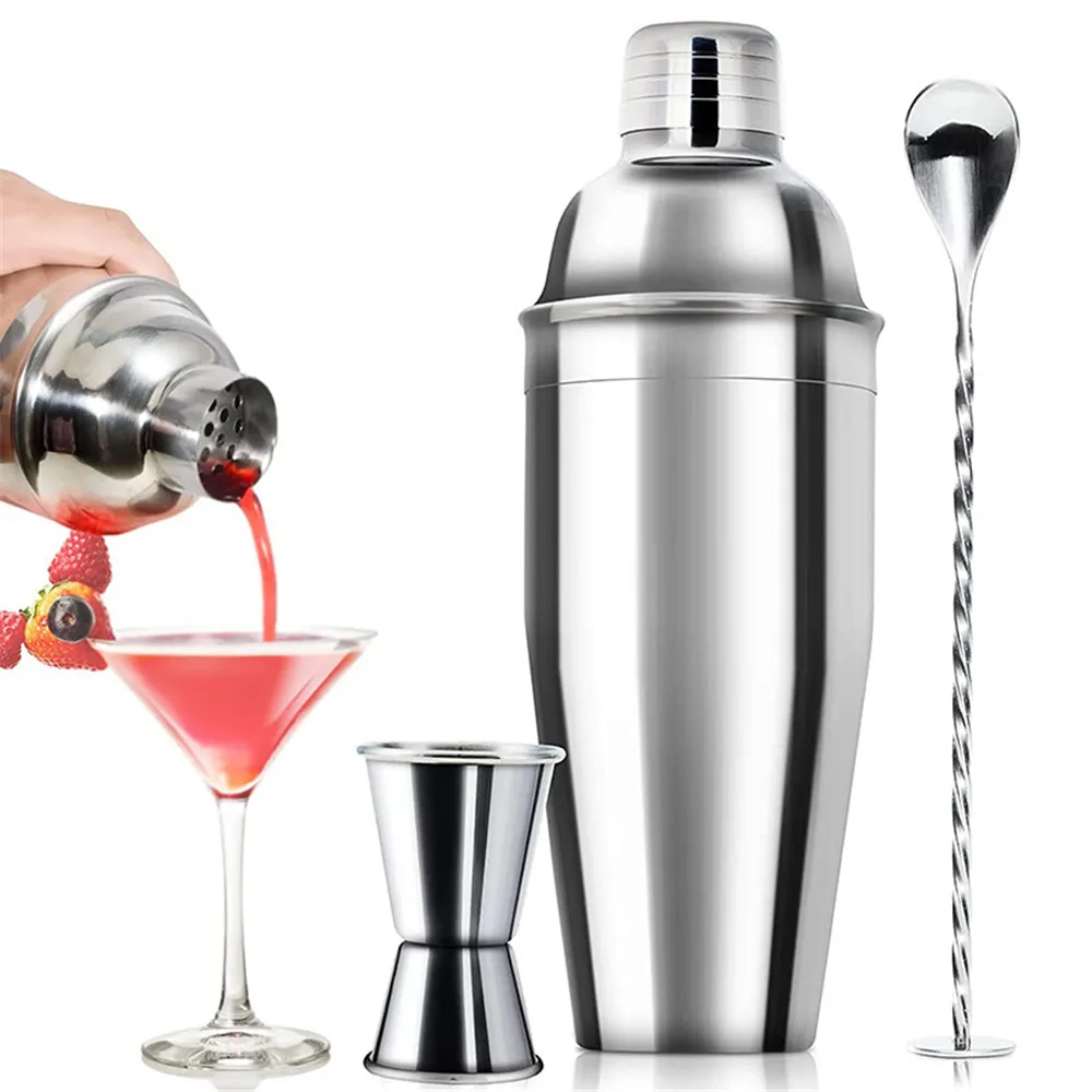 Premium Stainless Steel Martini Mixer Set - Cocktail Shaker with Jigger ...