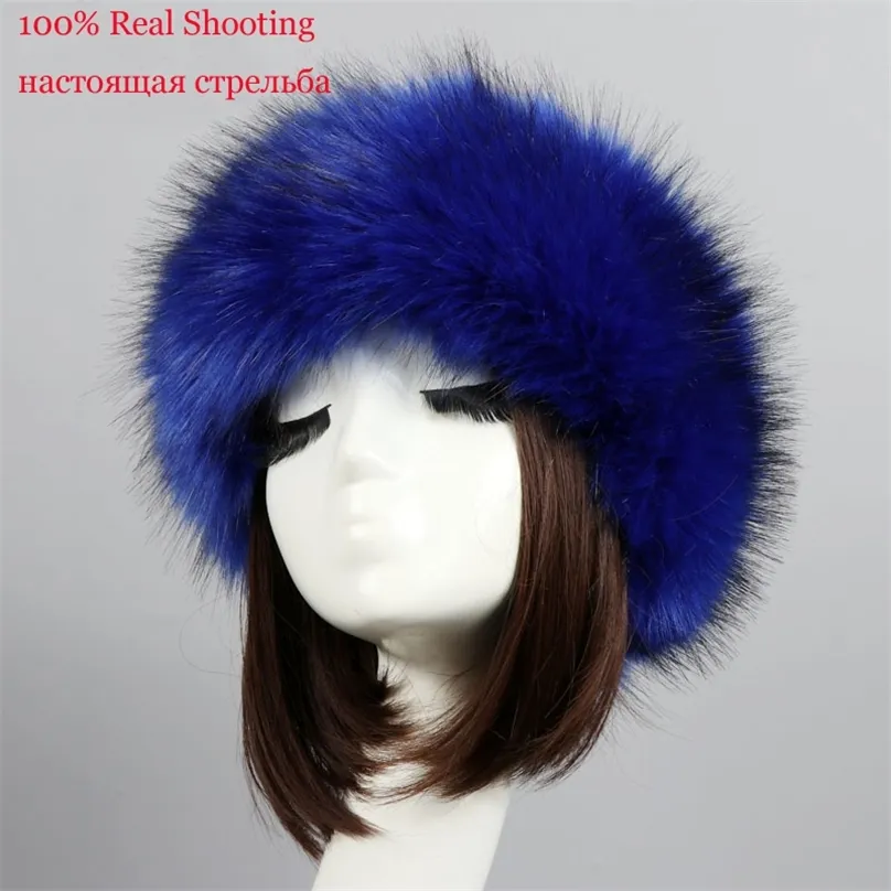 Zadorin Winter Hat Fashion Faux Fur Headband Earwarmer for Women ...