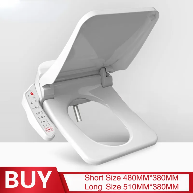 Premium Square Heated Toilet Seat Bidet Cover - Electronic Comfort ...