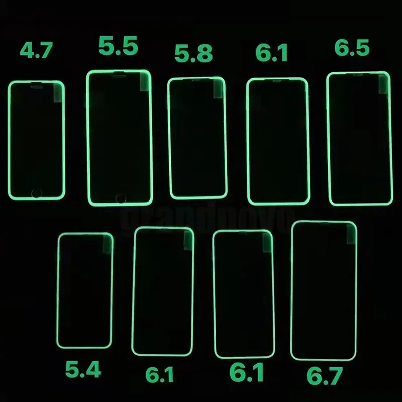 3D Fluorescent Luminous Glowing Luminous Screen Protector 15 Pro Max ...