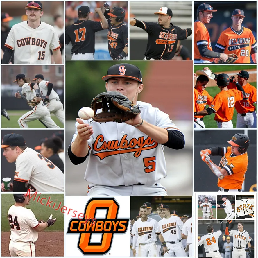 Jersey De Béisbol De Oklahoma State Cowboys Personalizado: Elija Su ...
