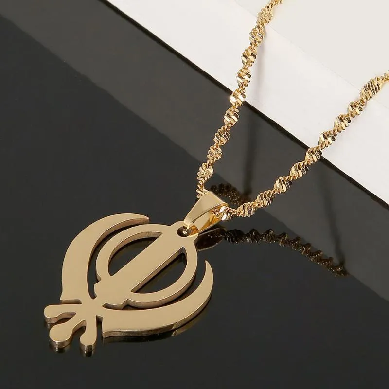 DHgate.com:Trendy Stainless Steel Sikh Khanda Necklace Elegant ...